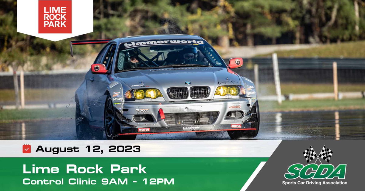 SCDA- Car Control Clinic-Lime Rock- 8/12/23 info on Aug 12, 2023 ...