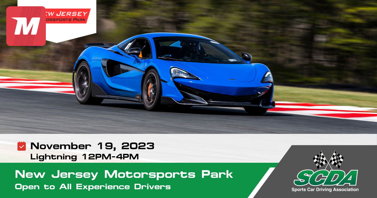 SCDA NJMP Lightning Track Day- 11/19/23 requirements on Nov 19, 2023 ...
