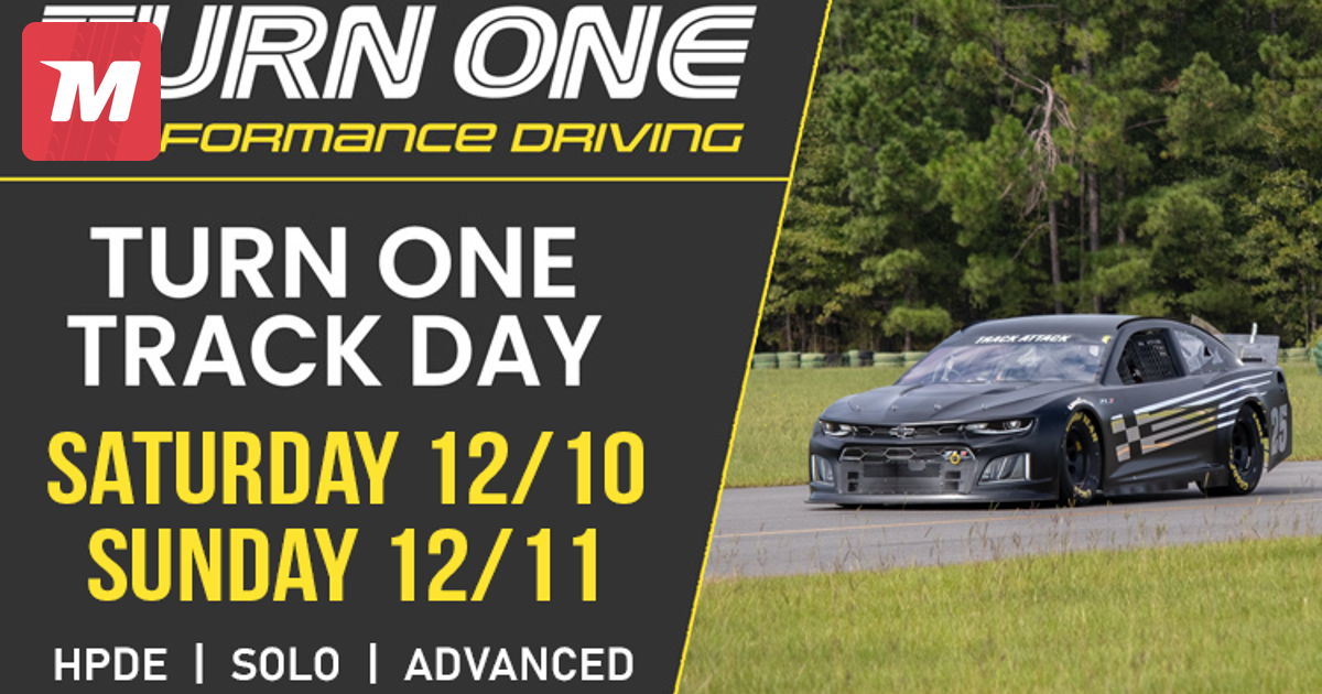 Turn One Track Day requirements on Dec 10, 2022 (100794 ...